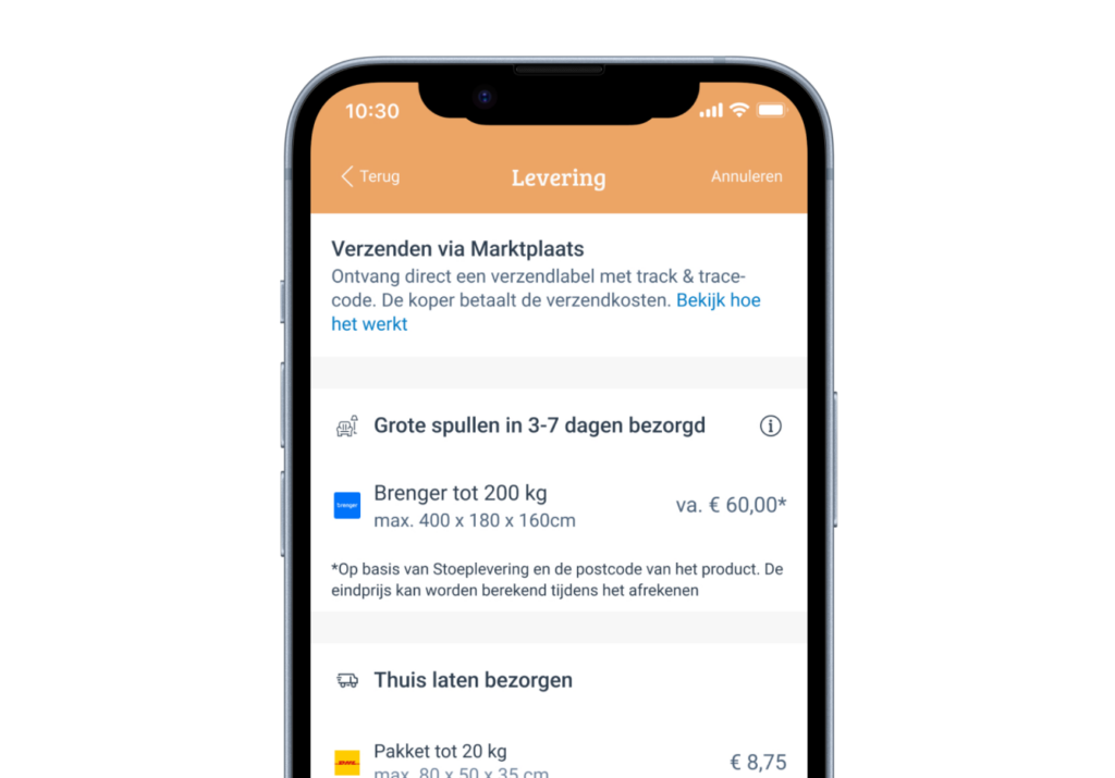 Bezorging door Brenger - Jouw Marktplaats-aankopen thuisbezorgd